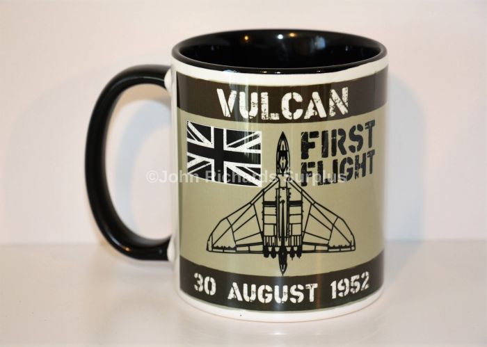 Classic Style China Mug RAF Avro Vulcan Bomber Aircraft First Flight