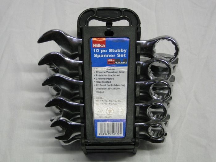 Hilka 10 Piece Stubby Combination Spanner Set