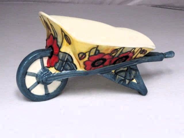 Old Tupton Ware Porcelain Wheelbarrow Poppy TW1407