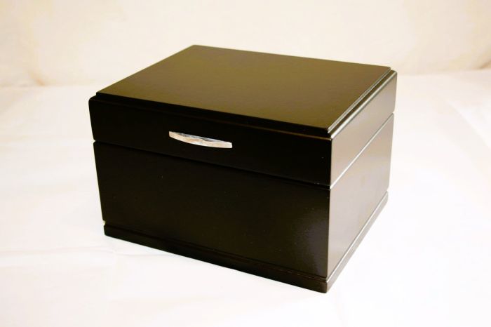 Black Wooden Jewellery Box 1487