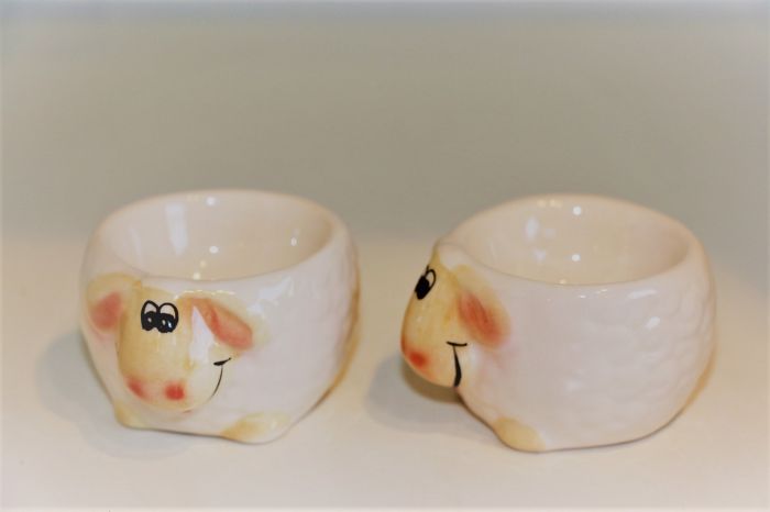 Set of 2 Novelty Sheep Egg Cups 4654