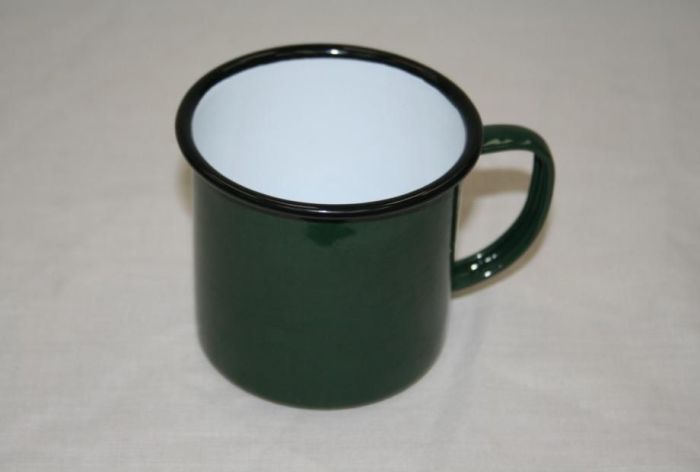 Enamel Tin Mug 8CM Diameter-Green