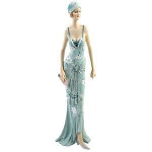 Juliana Collection Broadway Belle Figurine Teal Dress Standing with her ...