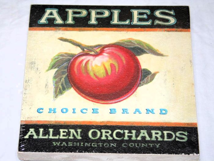 Wood Framed Fruit Market Printed Sign 4 styles