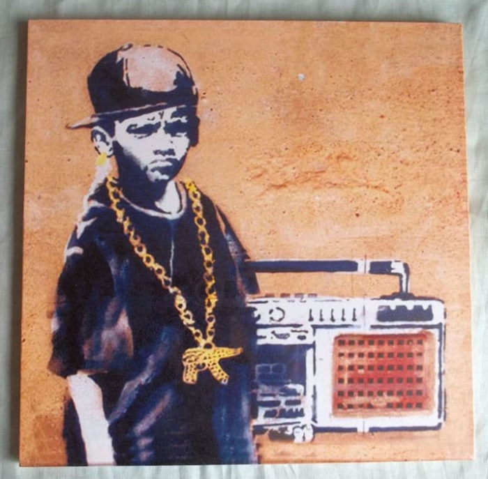 Canvas Print Banksy Street Art Replica Beatbox Boy