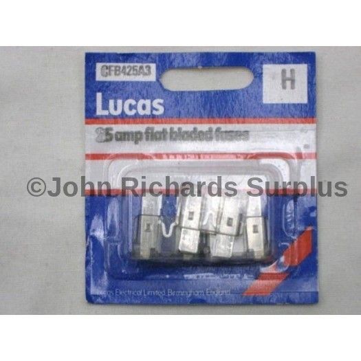 Lucas pack 3 25amp flat blade fuses CFB425