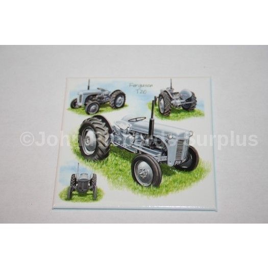 Ferguson T20 Tractor 3" x 3" Fridge Magnet