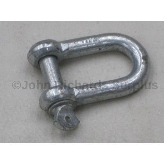 Galvanised commercial threaded 'D' shackle 3/8"