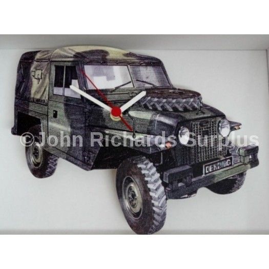 Handmade wooden wall clock Land Rover Lightweight Battery operated