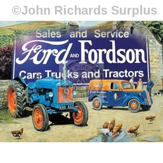 Large Metal wall sign Ford & Fordson Cars Trucks & Tractors