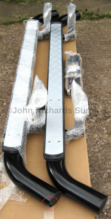 Land Rover Defender 110 Chequer Plated Top Style Side Step Pair Brand ...