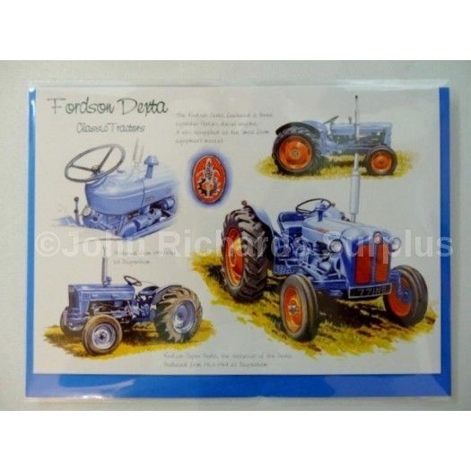 Blank Fordson Dexta Tractor Greetings Card with Envelope for any ...