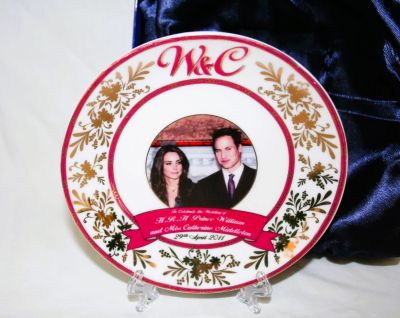 William & Catherine Commemorative Wedding Plate (Blue) RW200