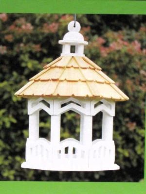 The Blakeney Wooden Bird Table Feeder on a Pole 54326