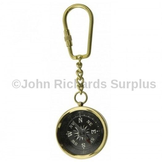 Miniature Brass compass & Keyring